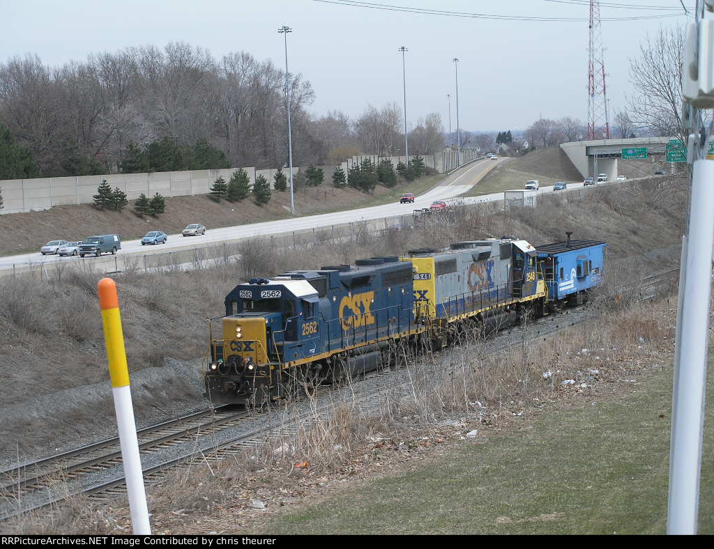 CSX with Conrail Caboose